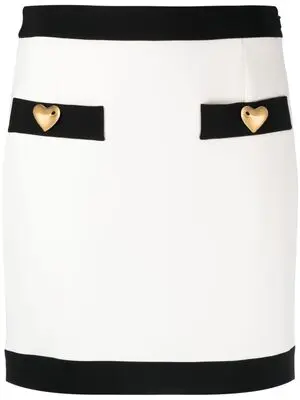 Moschino Button-detailed Fitted Skirt