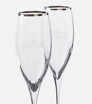 Balenciaga Set Of Two Champagne Flute Glasses
