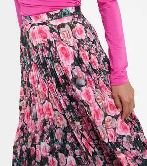 CHRISTOPHER KANE Floral High-rise Midi Skirt