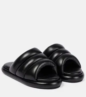 Proenza Schouler Padded Leather Slides - Black