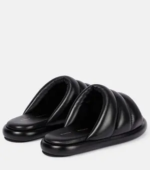 Proenza Schouler Padded Leather Slides - Black