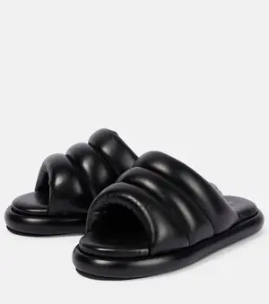 Proenza Schouler Padded Leather Slides - Black