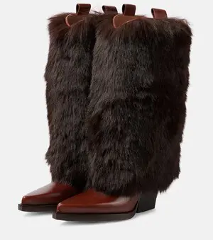 Paris Texas Leather Knee-high Boots - Brown