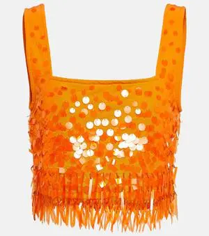Staud Sequined Crop Top