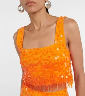 Staud Sequined Crop Top