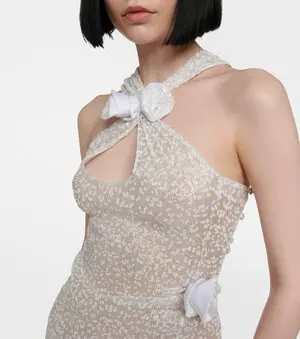 Coperni Embellished Halterneck Mini Dress