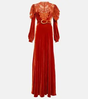 Costarellos Velvet Gown - Brown