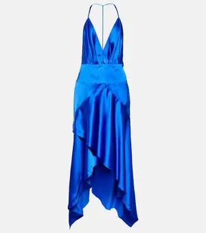 Alexandre Vauthier Asymmetric Midi Dress - Blue