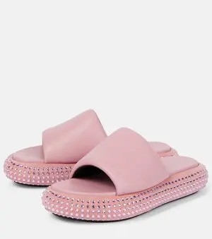 JW Anderson Embellished Leather Platform Sandals