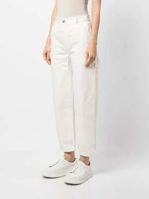 Maison Kitsuné Cropped Straight-leg Jeans