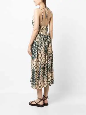 Ulla Johnson Freya Halterneck Midi Dress - Yellow