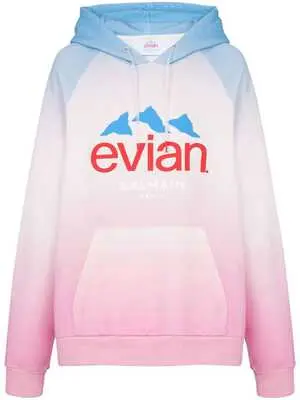Balmain X Evian Gradient-effect Oversized Hoodie