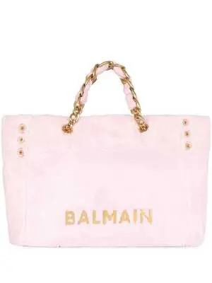 Balmain Fluffy Logo Tote Bag