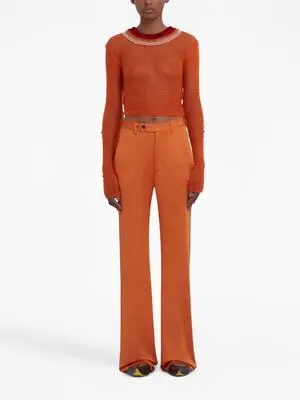 Marni Pressed-crease Straight-leg Trousers