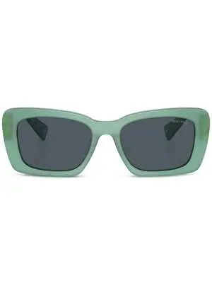Miu Miu Rectangle-frame Sunglasses - Green