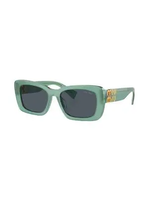 Miu Miu Rectangle-frame Sunglasses - Green