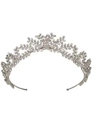 JENNIFER BEHR Mignonette Crystal Tiara - White