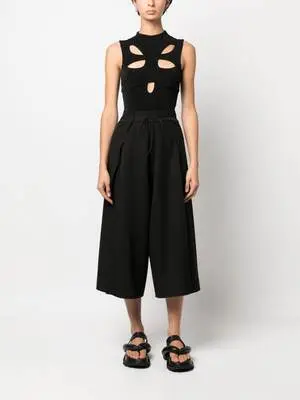 Alchemy Fashions Wide-leg Cropped Trousers