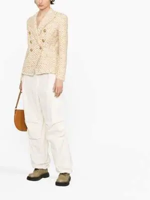 Balmain Double-breasted Tweed Blazer - Neutrals