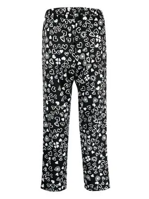 Comme Des Garçons Heart-print Trousers