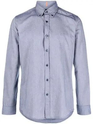 HUGO BOSS Embroidered-logo Detail Shirt