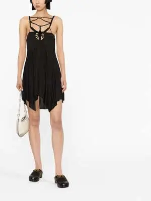 Isabel Marant Étoile Diana Macramé-trim Minidress - Black