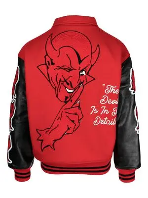 SAINT MXXXXXX Devil Varsity Jacket - Red