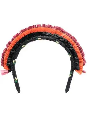 La DoubleJ Halo Raffia Hairband - Black