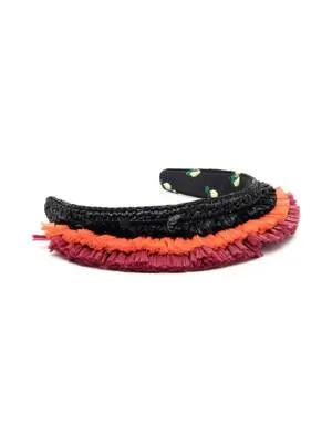 La DoubleJ Halo Raffia Hairband - Black