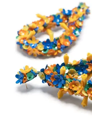 La DoubleJ Confetti Macro Flower Drop Earrings