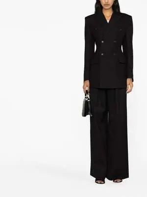 Wardrobe.NYC Low-rise Wide Leg Trousers - Black