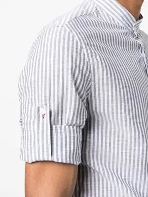 Brunello Cucinelli Long-sleeve Striped Buttoned Shirt - White