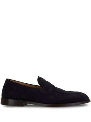 Brunello Cucinelli Penny-slot Suede Loafers - Blue
