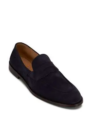 Brunello Cucinelli Penny-slot Suede Loafers