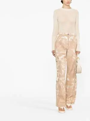 ANDREĀDAMO Faded-print Cargo Trousers