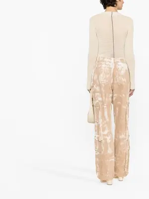 ANDREĀDAMO Faded-print Cargo Trousers