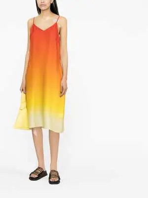 Casablanca Gradient Silk Slip Dress