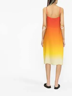 Casablanca Gradient Silk Slip Dress