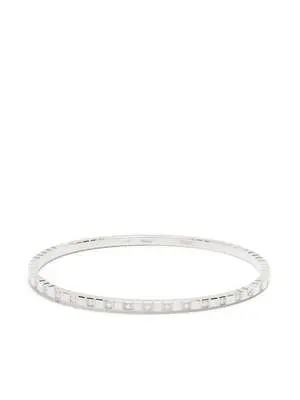 Chopard 18kt White Gold Ice Cube Diamond Bangle - Silver