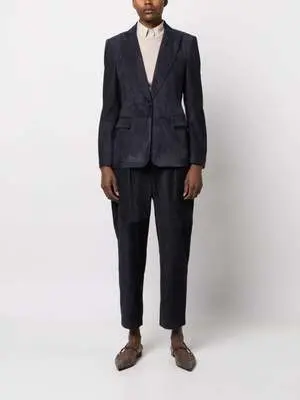 Brunello Cucinelli Single-breasted Leather Blazer