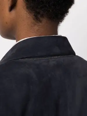 Brunello Cucinelli Single-breasted Leather Blazer