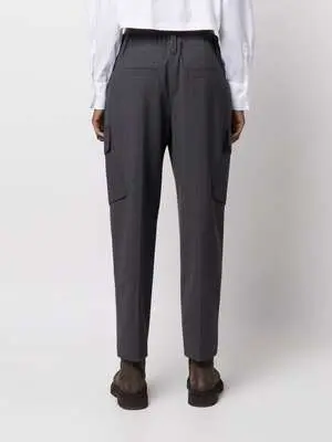Brunello Cucinelli Drawstring Tailored Trousers - Grey