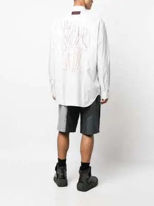 Raf Simons Slogan-print Button-up Shirt
