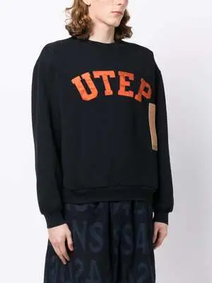4SDESIGNS Utep-print Cotton Sweatshirt
