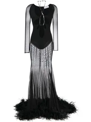 Attico Long Sleeve Evening Dresses