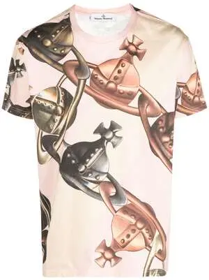 VIVIENNE WESTWOOD Graphic-print Cotton T-shirt - Pink