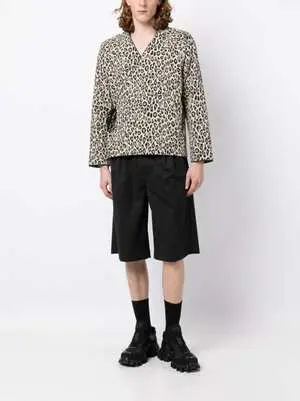 CLOT Leopard-print V-neck Shirt