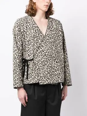 CLOT Leopard-print V-neck Shirt