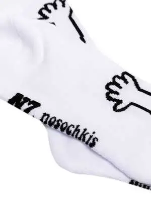 Natasha Zinko Hands-print Three-pack Socks