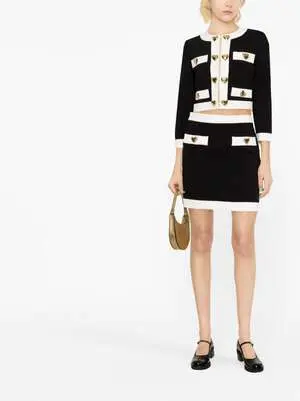 Moschino Heart-shaped Button Mini Skirt